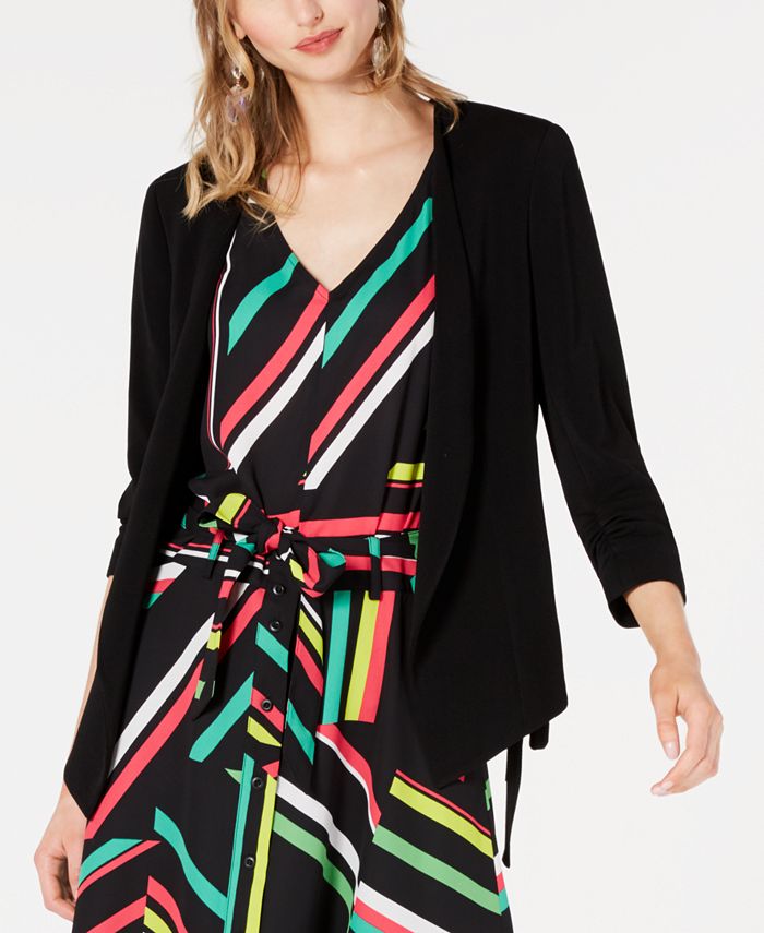 Bar III Open-Front Tie-Side Jacket, Created for Macy's - Macy's