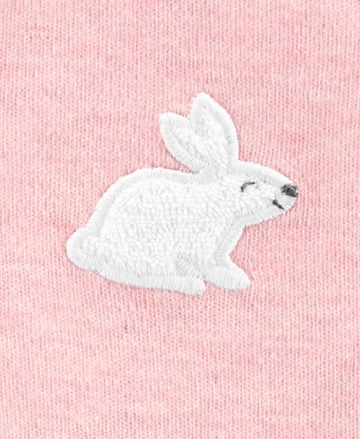 Carter's Baby Girls Ruffle-Trim Bunny Footed Cotton Coverall - Macy's