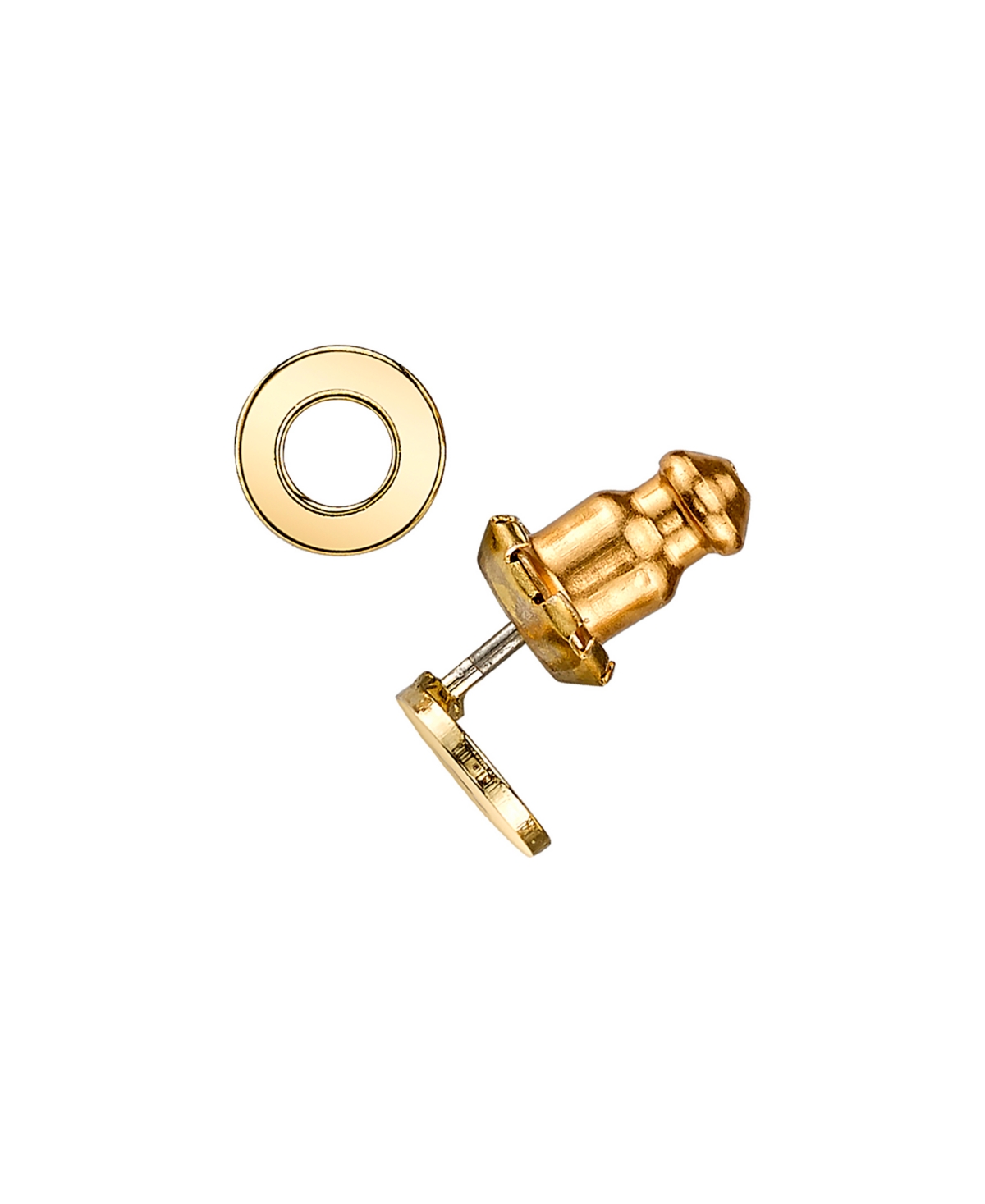 Click here for 2028 14K Gold-Dipped Initial Button Earrings - O prices