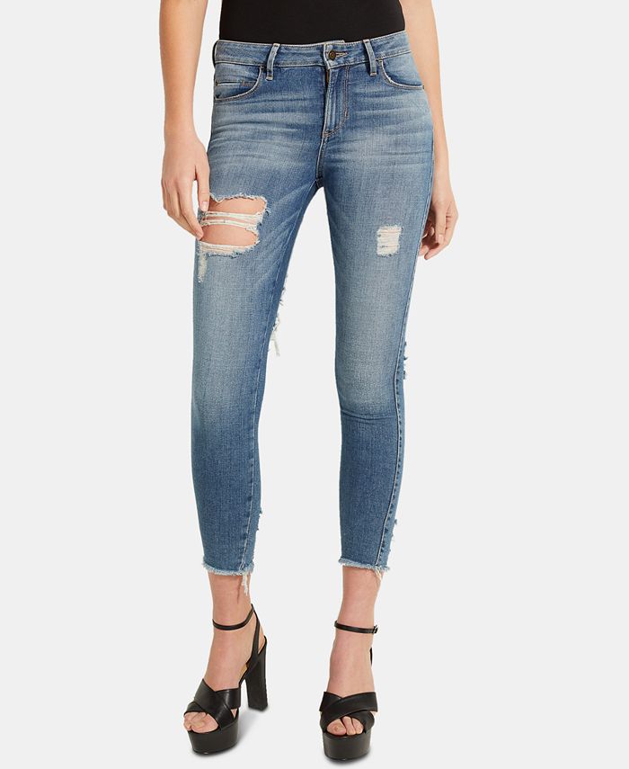 GUESS Ripped Skinny Jeans - Macy's