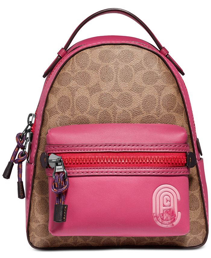COACH Campus 23 Backpack In Signature Canvas With Patch - Macy's