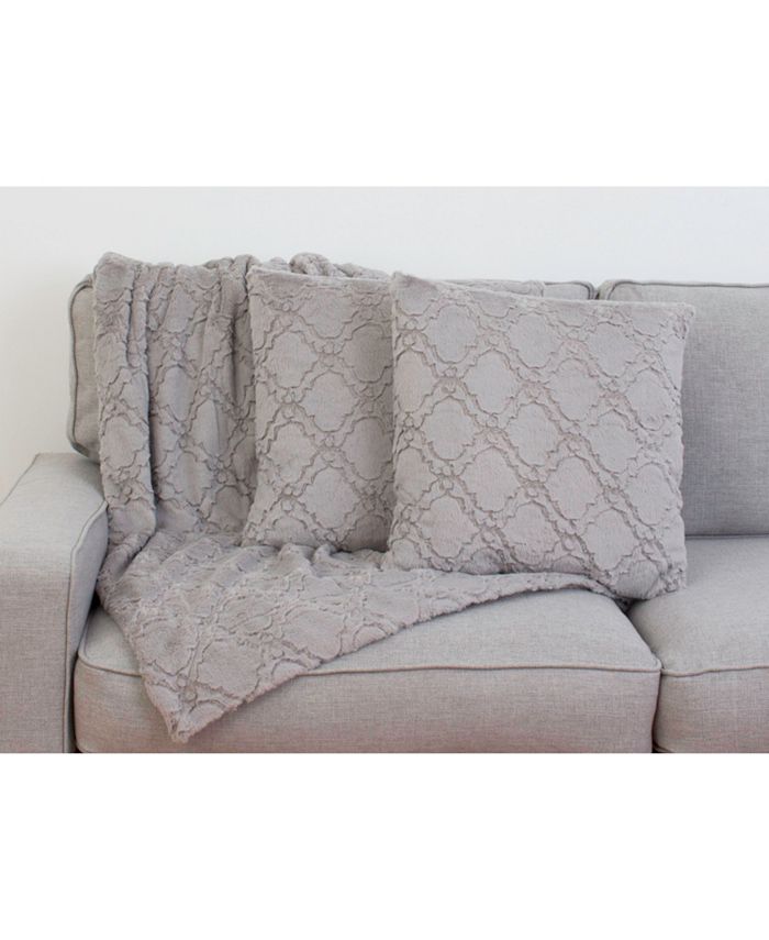 THRO Mia Lattice Pillows and Decorative Throw Set, Pack Of 2 - Macy's