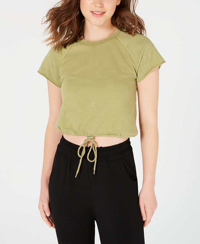 Material Girl Juniors' Drawstring Crop Top, Created for Macy's - Macy's