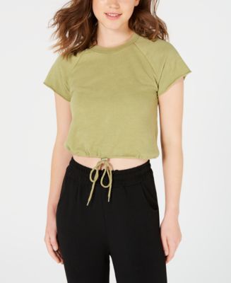 Material Girl Juniors' Drawstring Crop Top, Created for Macy's - Macy's