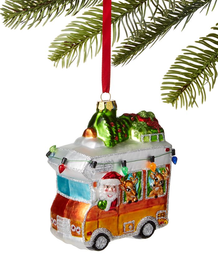 Holiday Lane Lodge Santa Driving RV Ornament, Created for Macy's - Macy's