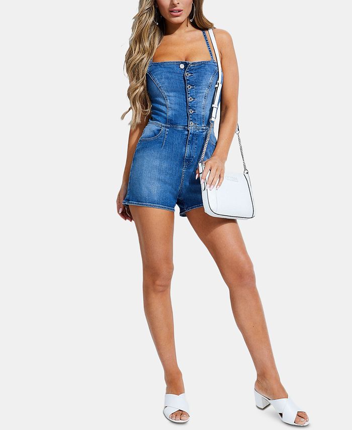 GUESS Denim Romper - Macy's