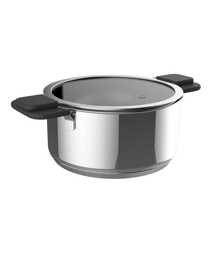 Ozeri 6-Piece Stainless Steel Inductive Pot Set with Hands-Free Glass ...