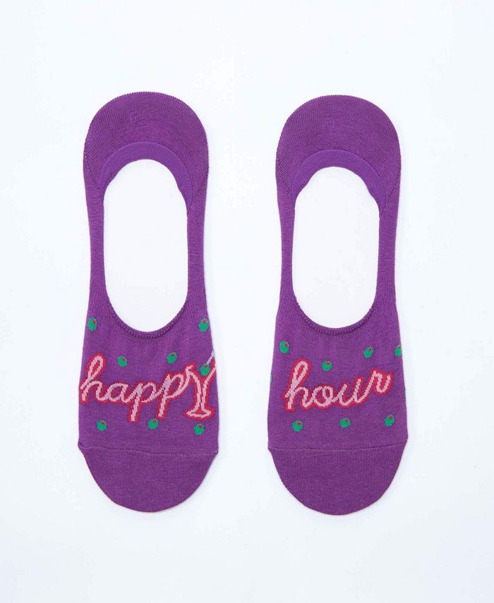 Sock it to me No Show Happy Hour Socks - Macy's