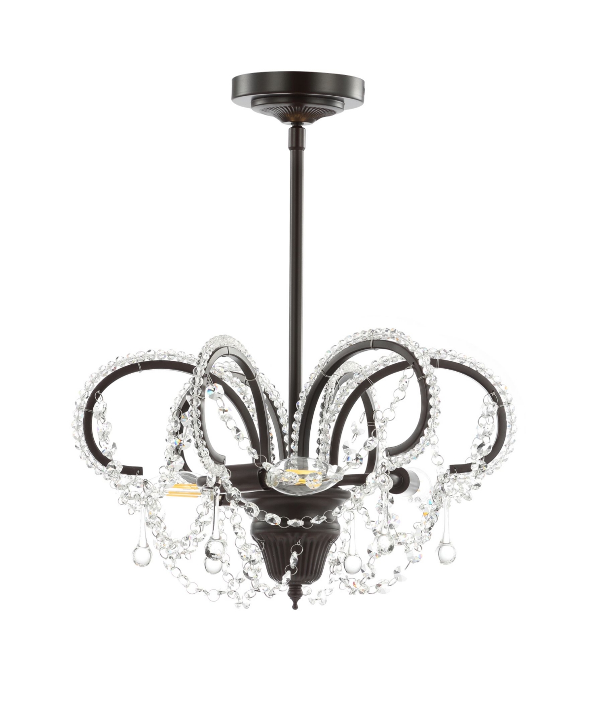 Click here for Jonathan Y Caroline 16 Metal/Crystal Led Adjustabl... prices
