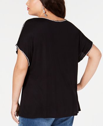 INC International Concepts INC Plus Size Rhinestone Top, Created for ...