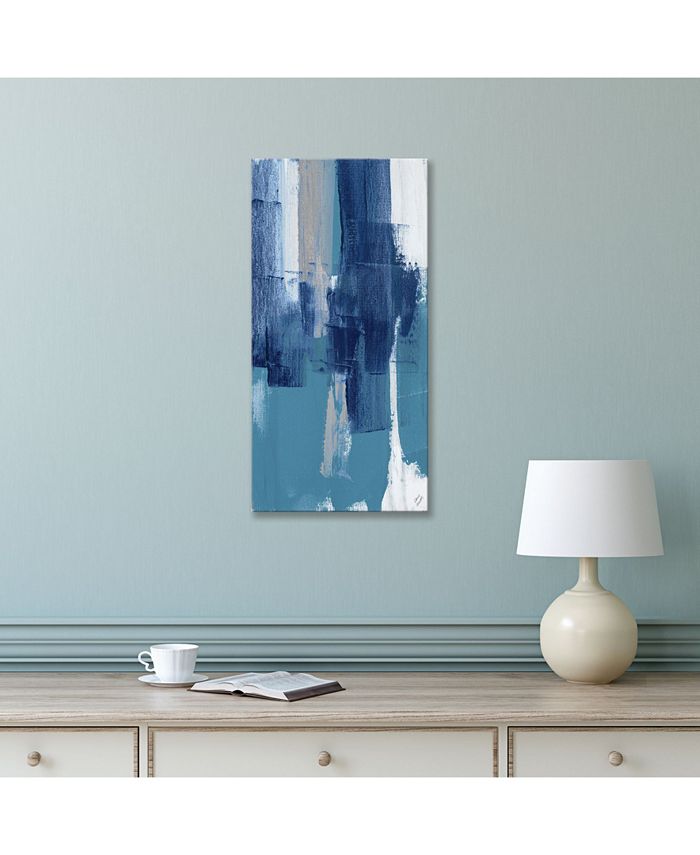 Artissimo Designs Blue Perspectives Iv Hand Embellished Canvas - Macy's