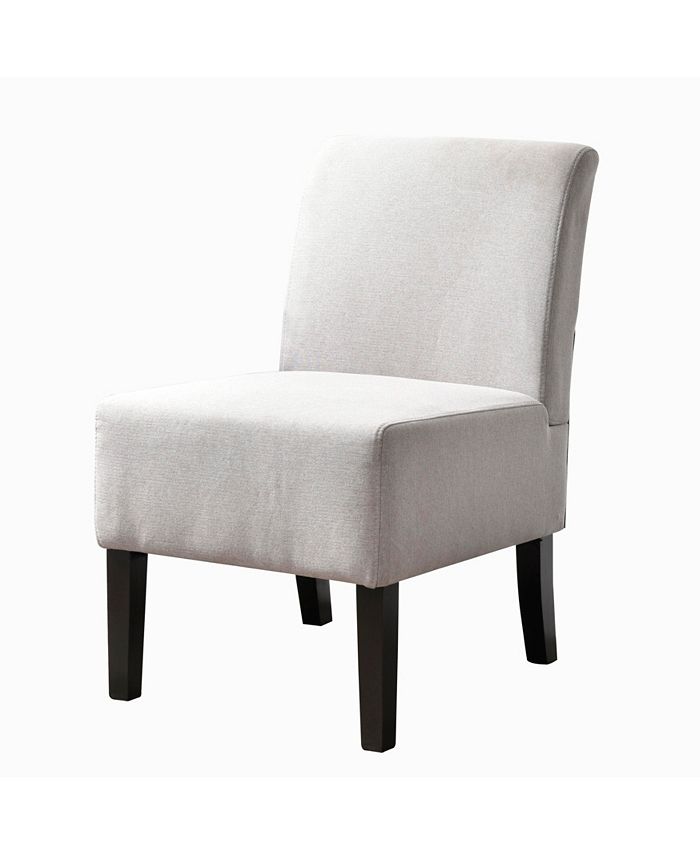 Ac Pacific Modern Upholstered Armless Slipper Chair with Full Back - Macy's