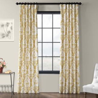 Half Price Drapes Floral Printed Cotton Room Darkening Curtain - Macy's