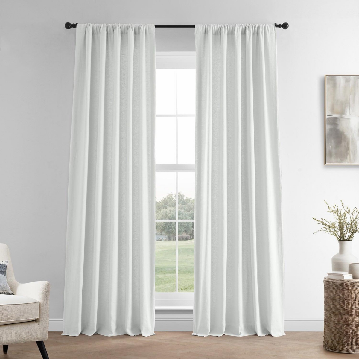 Click here for Half Price Drapes Crisp White French Linen Room Da... prices