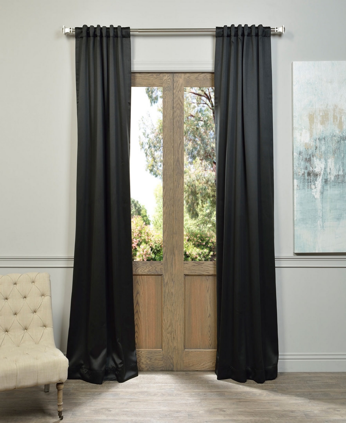 Click here for Half Price Drapes Room Darkening Curtain - Jet bla... prices