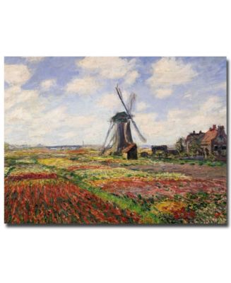 Claude Monet 'Tulip Fields in Holland, 1886' Canvas Art - 47" x 35 ...