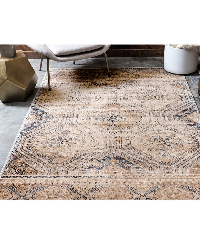 Bayshore Home Odette Ode5 Navy Blue 10' x 14' 5" Area Rug - Macy's