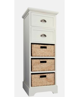 Newport Two Drawer Two Basket Table - Macy's