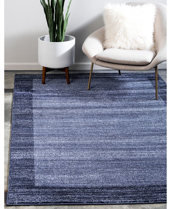 Bayshore Home Lyon Lyo4 Navy Blue 9' x 12' Area Rug - Macy's