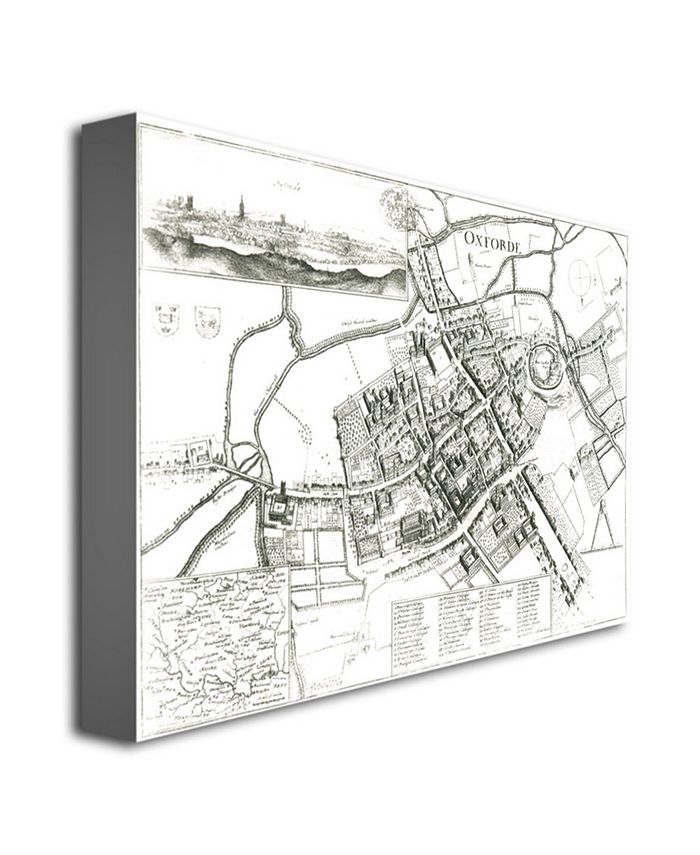 Trademark Global Wenceslaus Hollar 'Map of Oxford 1643' Canvas Art - 24 ...