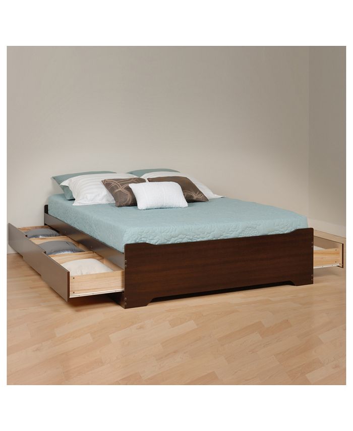 Prepac Coal Harbor Queen Mate's Platform Storage Bed with 6 Drawers ...