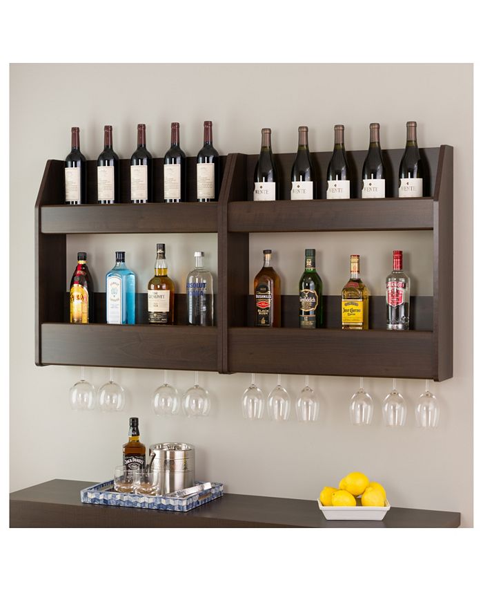 Prepac 2-Tier Floating Wine and Liquor Rack - Macy's
