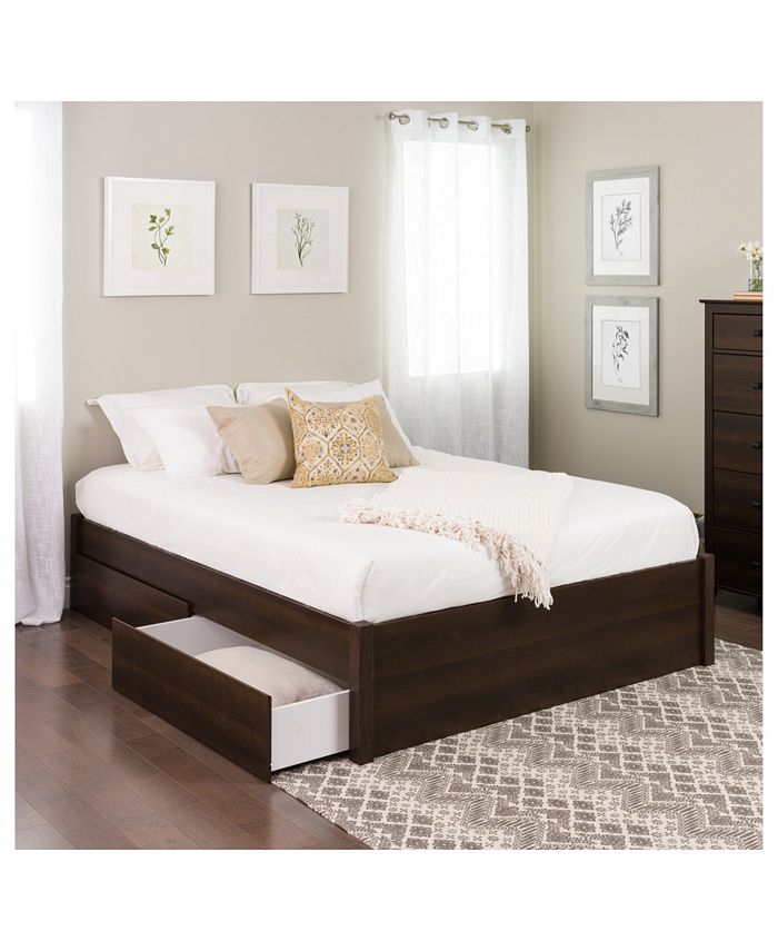 Prepac Queen Select 4-Post Platform Bed with 2 Drawers - Macy's