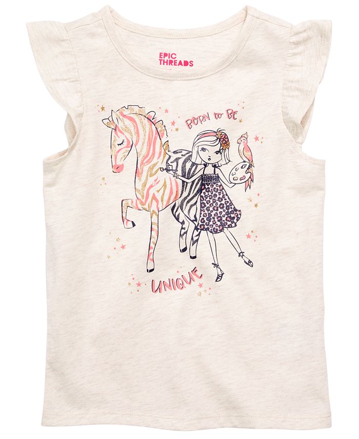 Epic Threads Little Girls Zebra Girl T-Shirt, Created for Macy's - Macy's