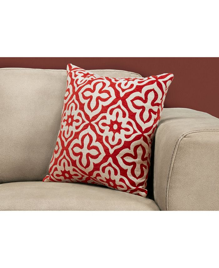 Monarch Specialties 18" x 18" Motif Design Pillow - Macy's