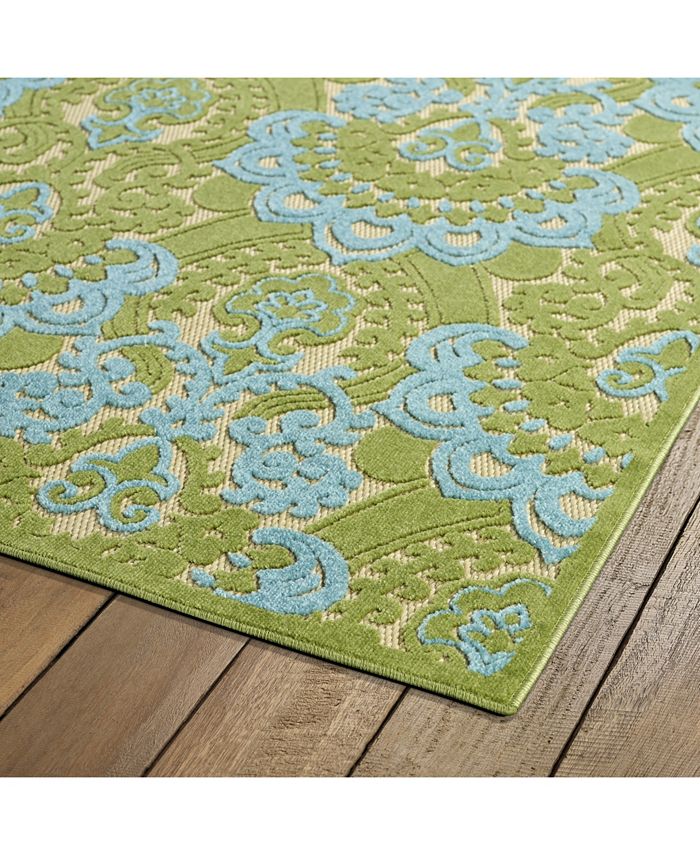 Kaleen A Breath of Fresh Air FSR107-50 Green 8'8" x 12' Area Rug - Macy's