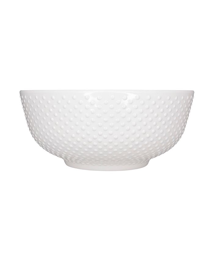 222 Fifth Solid Swiss Dots White 12 Piece Melamine Dinnerware Set - Macy's