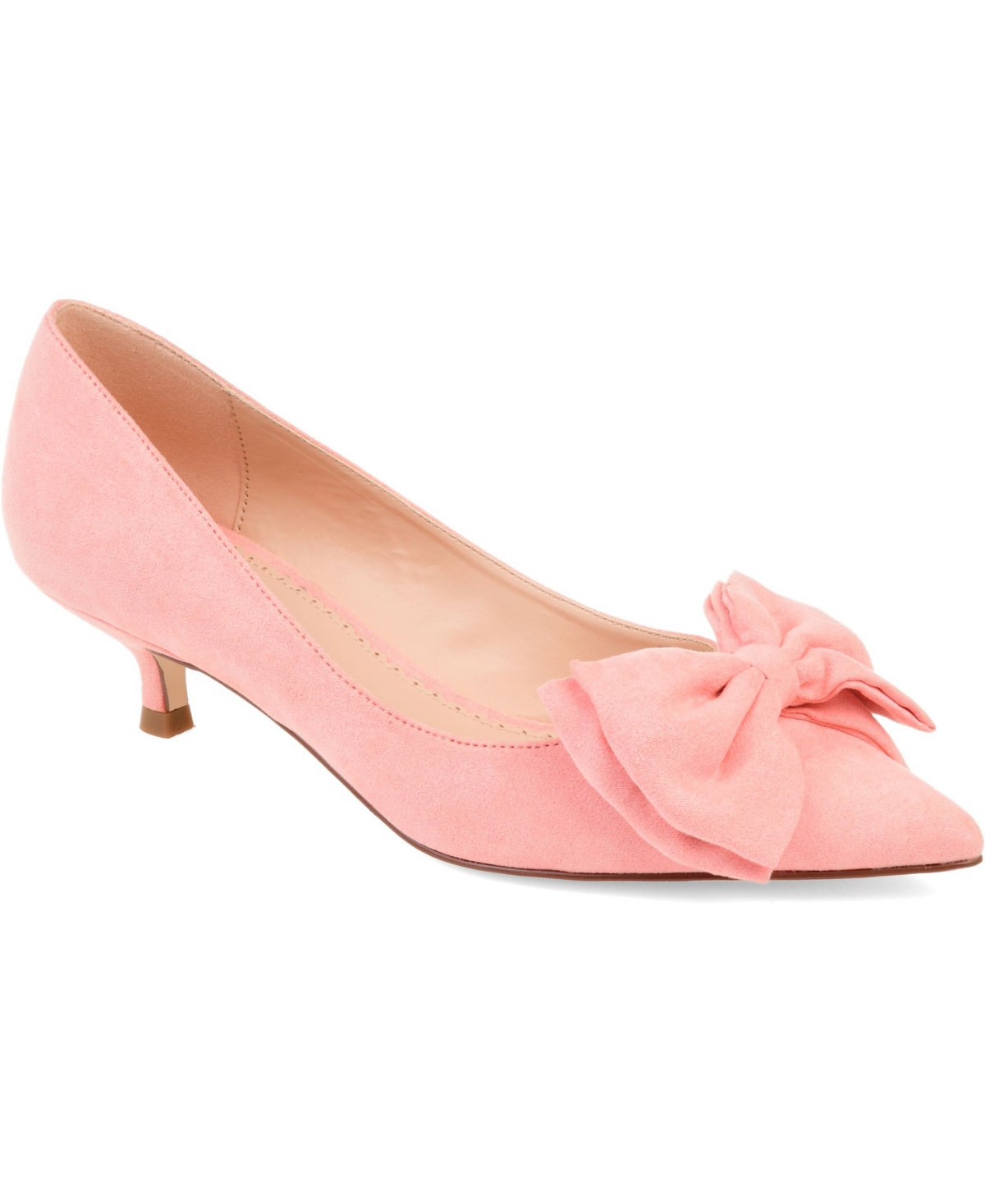 Click here for Journee Collection Womens Orana Bow Heels - Coral prices