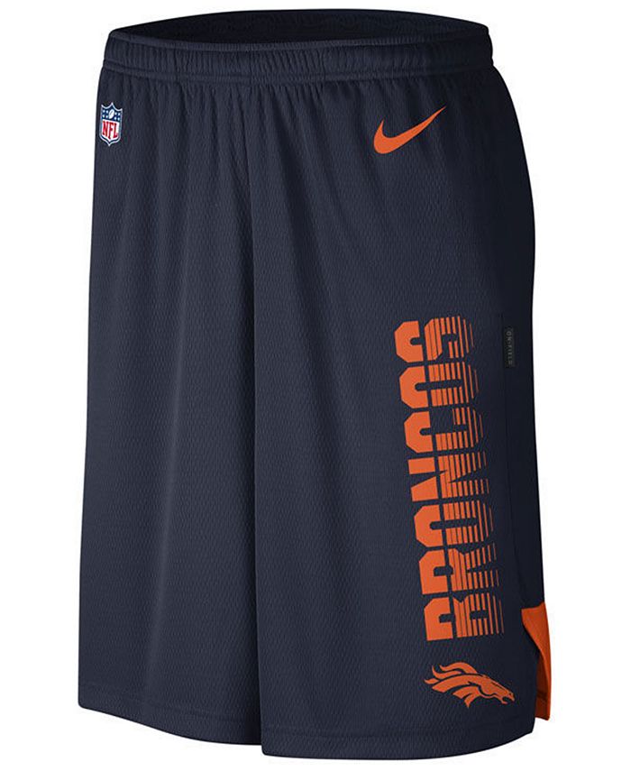 Nike Men's Denver Broncos Player Knit Breathe Shorts - Macy's