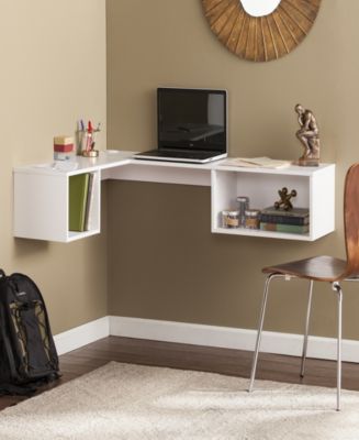 Southern Enterprises Barnes Wall Mount Corner Desk - Macy's