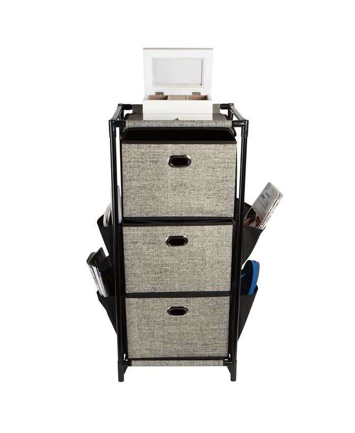 Simplify 3 Tier Storage Drawers with Side Pockets - Macy's