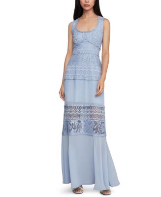 BCBGMAXAZRIA Mixed-Media Maxi Dress - Macy's