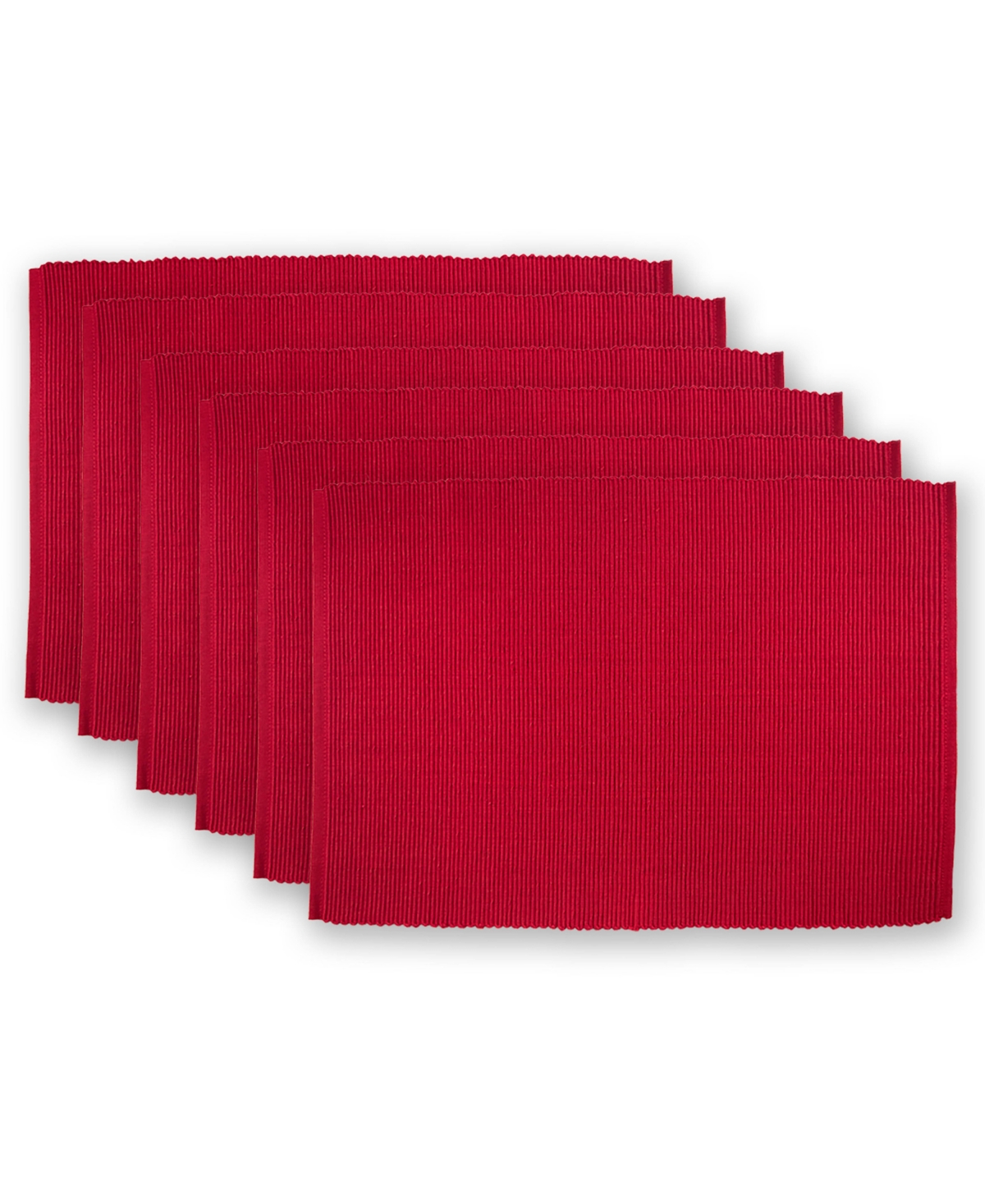 Click here for Cardinal Ribbed Placemat  Set of 6 - Bright Red prices