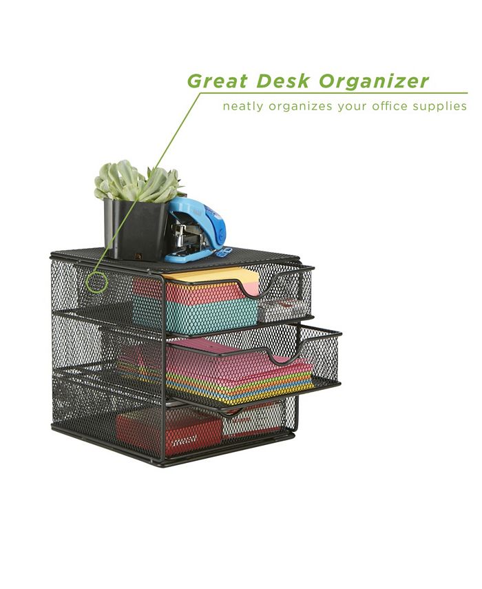 Mind Reader Mesh Mini 3 Tier Drawer Organizer - Macy's