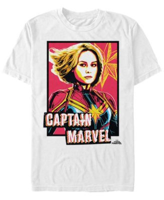 Marvel Men's Captain Marvel Neon Captain Marvel Front Profile Short ...