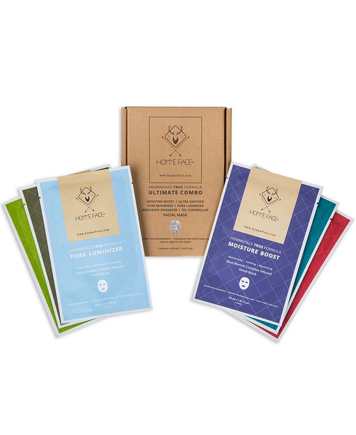 HOMMEFACE Ultimate Combo Sheet Mask Set for Men, 6ct - Macy's