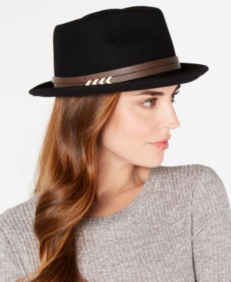 Nine West Wool Felt Porkpie Fedora - Macy's