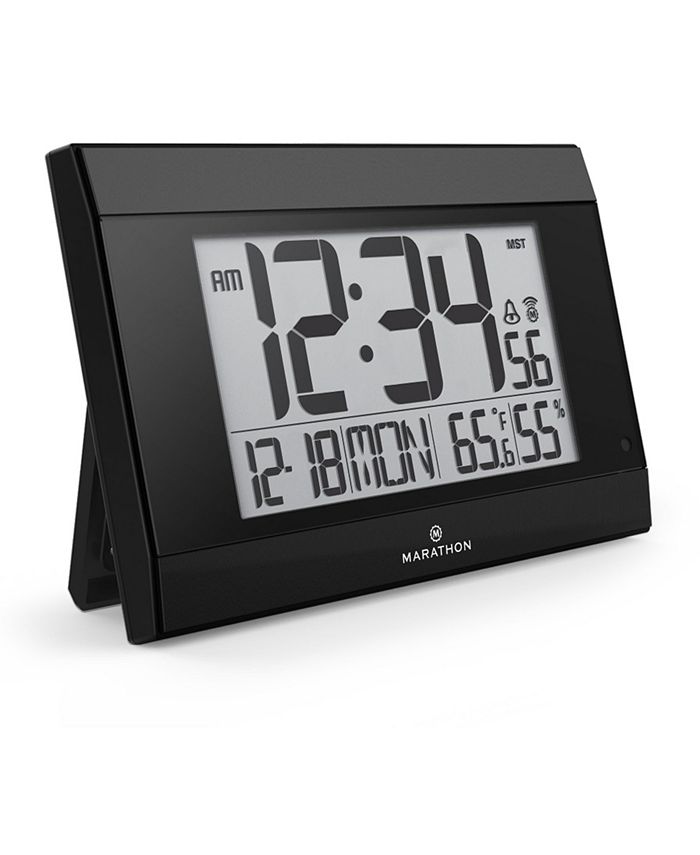Marathon Atomic Wall Clock with Auto Back Light Feature, Calendar ...