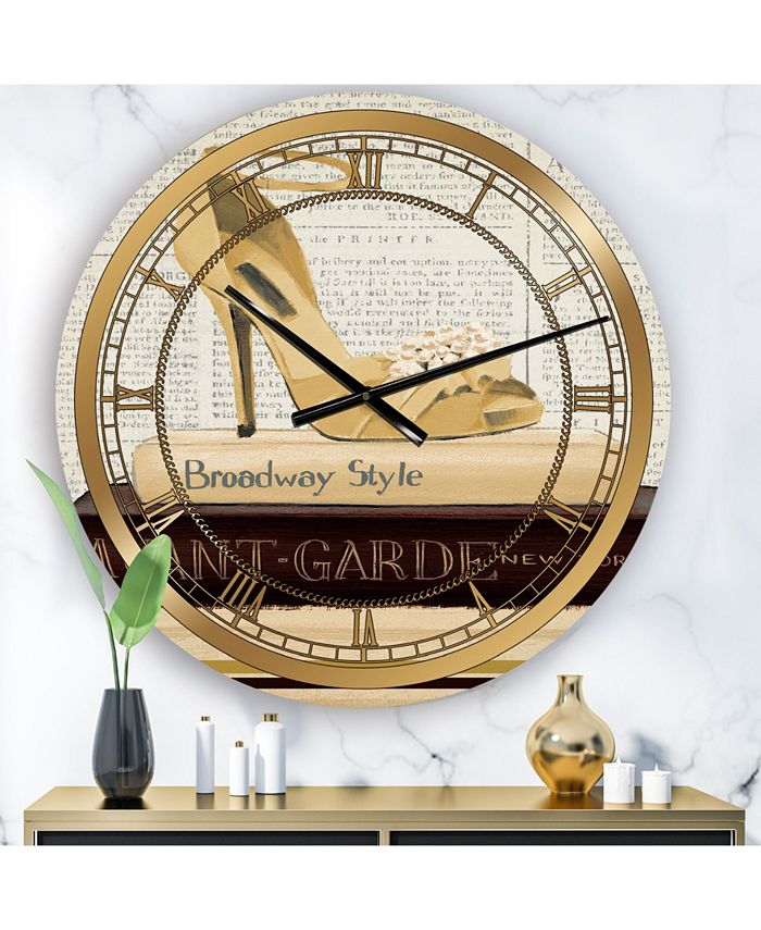 Designart Posh and Luxe Oversized Metal Wall Clock - Macy's
