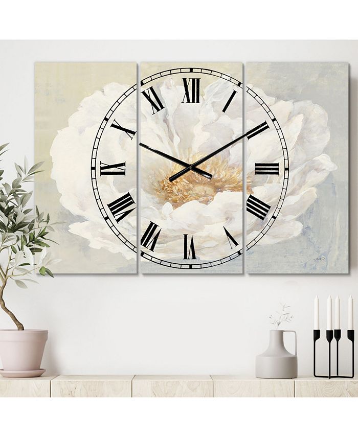 Designart Traditional 3 Panels Metal Wall Clock - Macy's