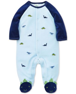 Little Me Baby Boys Embroidered Dinosaurs Footed Coverall - Macy's