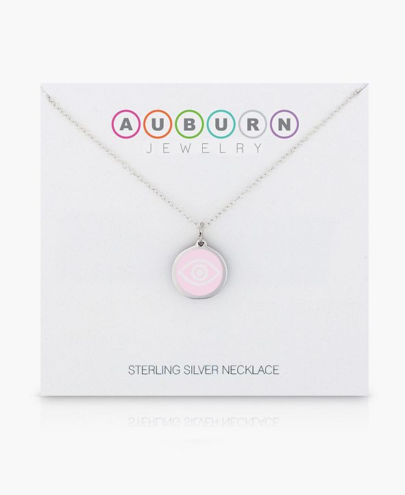 Auburn Jewelry Mini Evil Eye Pendant Necklace in Sterling Silver and ...