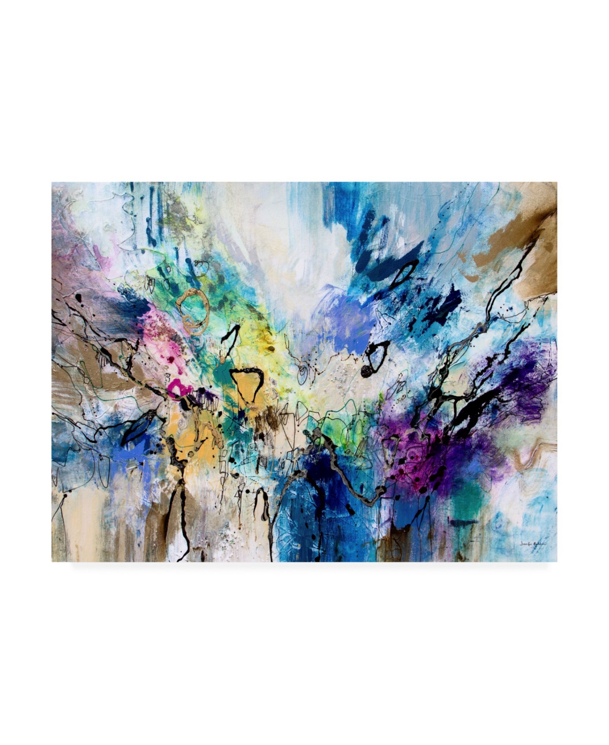 Click here for Jennifer Gardner Rainbow Blue V Canvas Art - 27 x... prices
