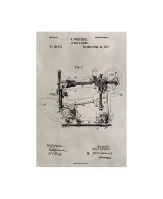Alicia Ludwig Patent-Sewing Machine Canvas Art - 27" x 33.5" - Macy's