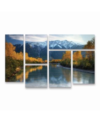 Pierre Leclerc Autumn River Multi Panel Art Set 6 Piece - 49" x 19 ...