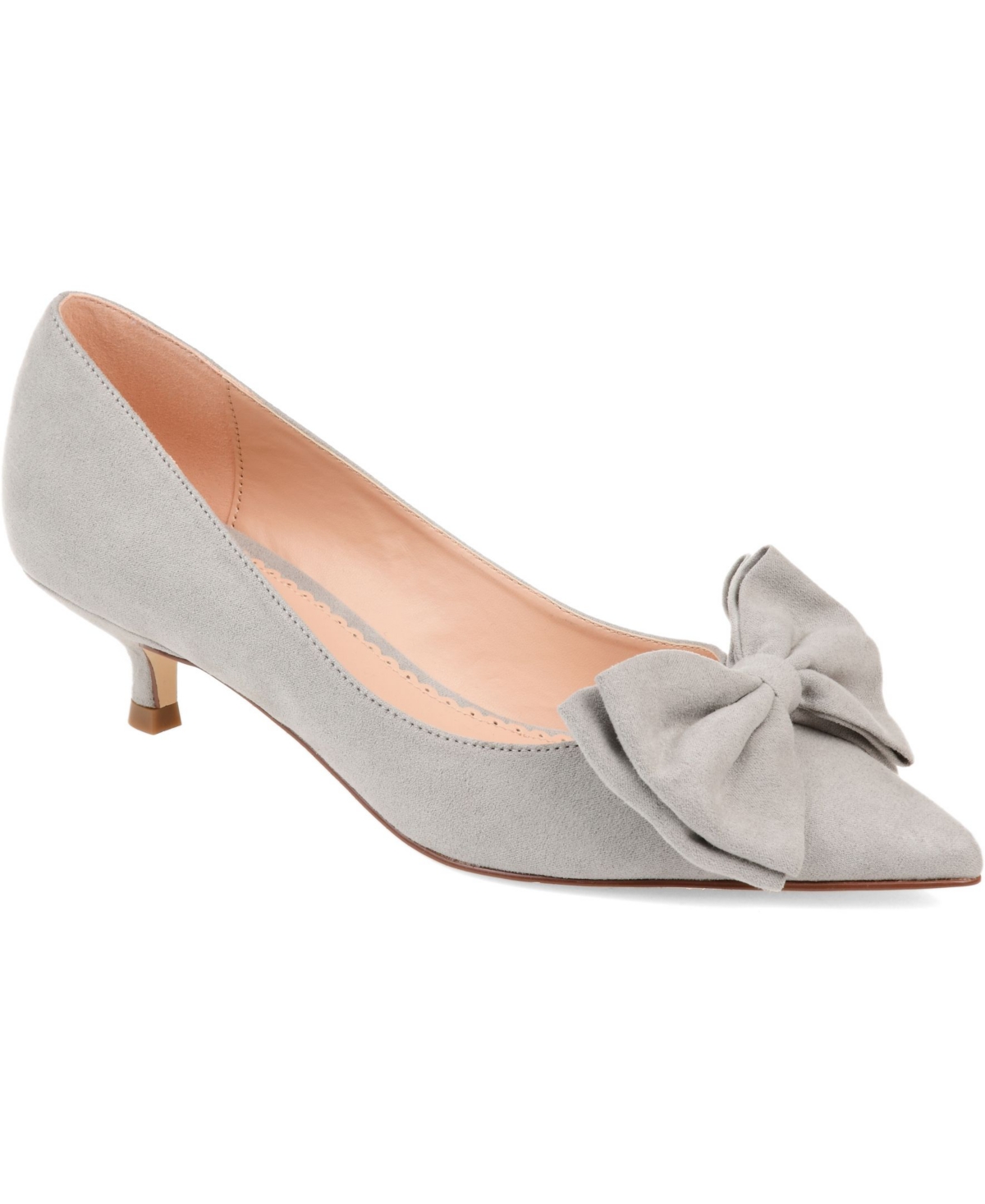 Click here for Journee Collection Womens Orana Bow Heels - Grey prices